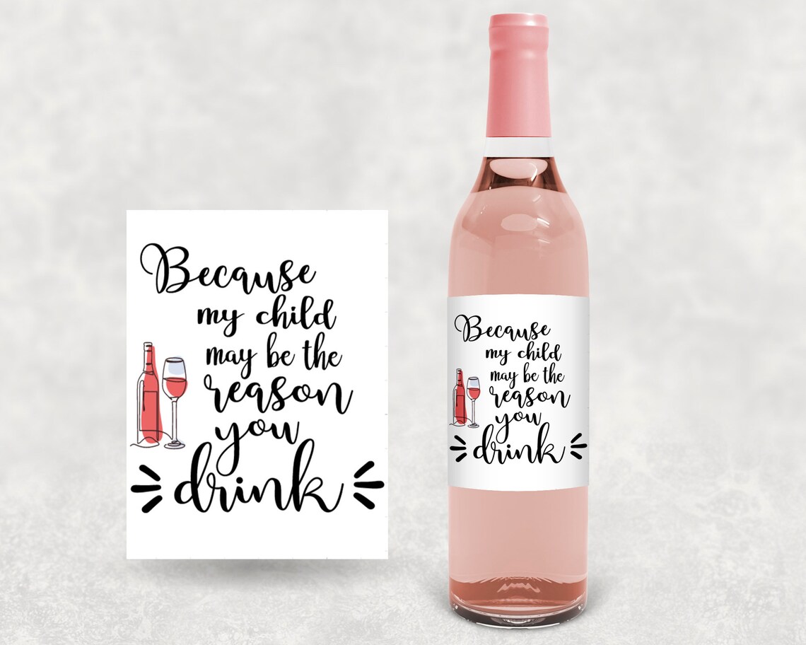 Wine Bottle Label Teacher Gift Teachers Prefer Grapes Over - Etsy UK
