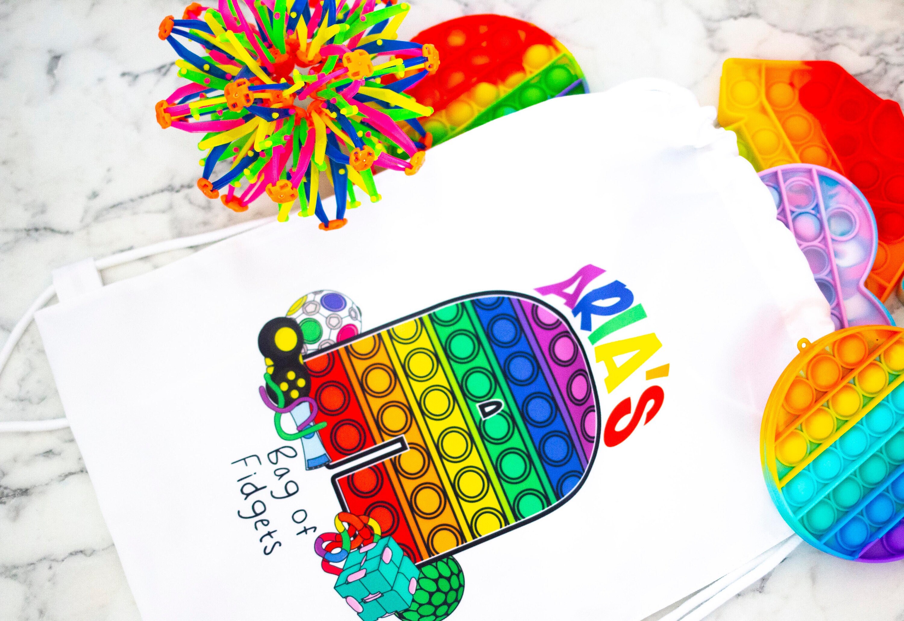 Personalised Fidget Bag Pop it Fidget Toy Back to School | Etsy