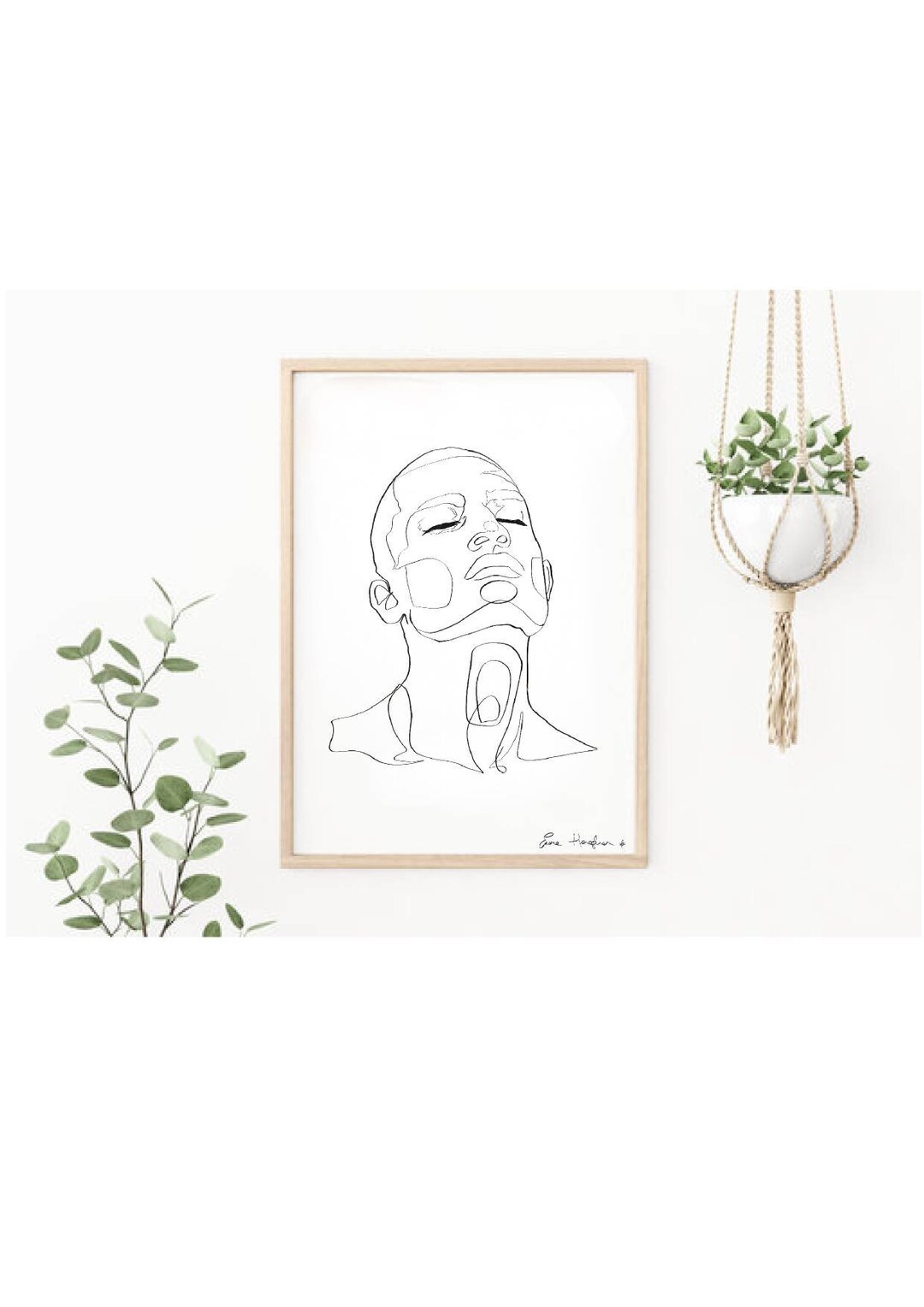 Patience - Minimalist Print Line Drawing Wall Print Painting Abstract ...