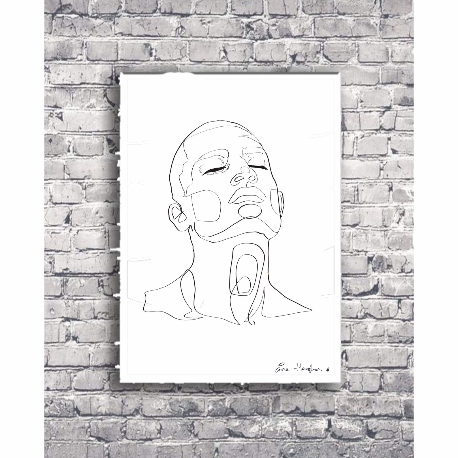 Patience - Minimalist Print Line Drawing Wall Print Painting Abstract ...