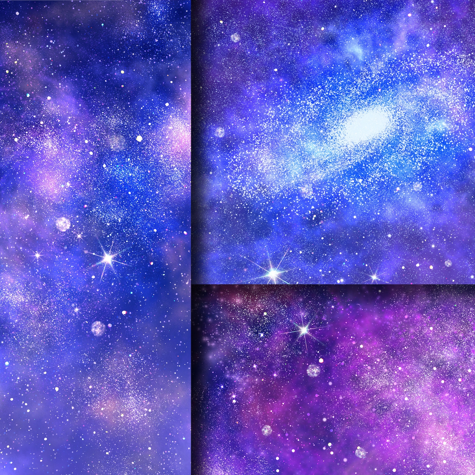 Buy Galaxy Stars Digital Paper Galaxy Textures Paper Printable ...