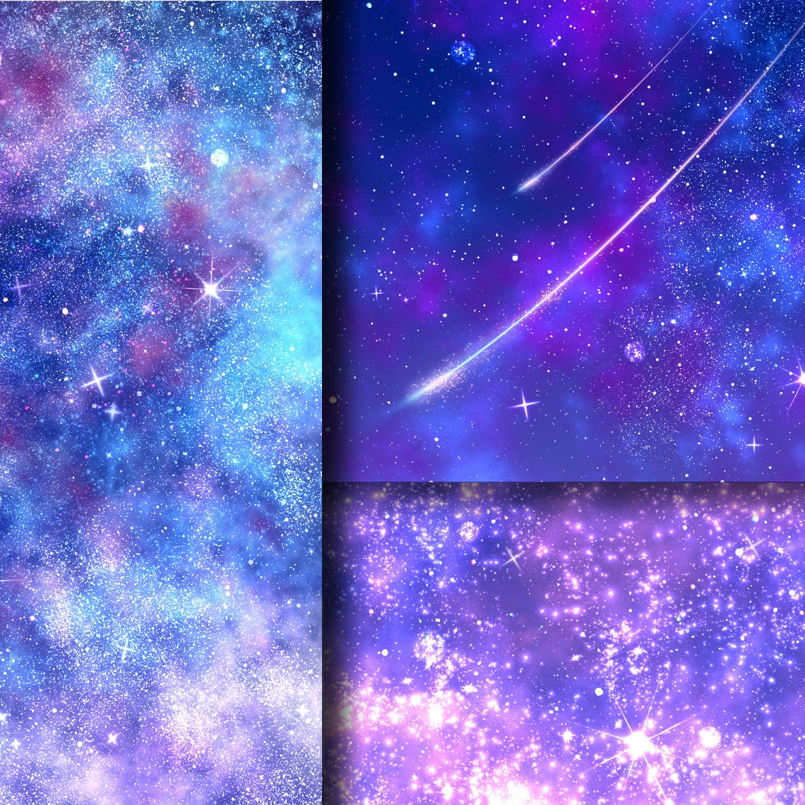 Buy Galaxy Stars Digital Paper Galaxy Textures Paper Printable ...