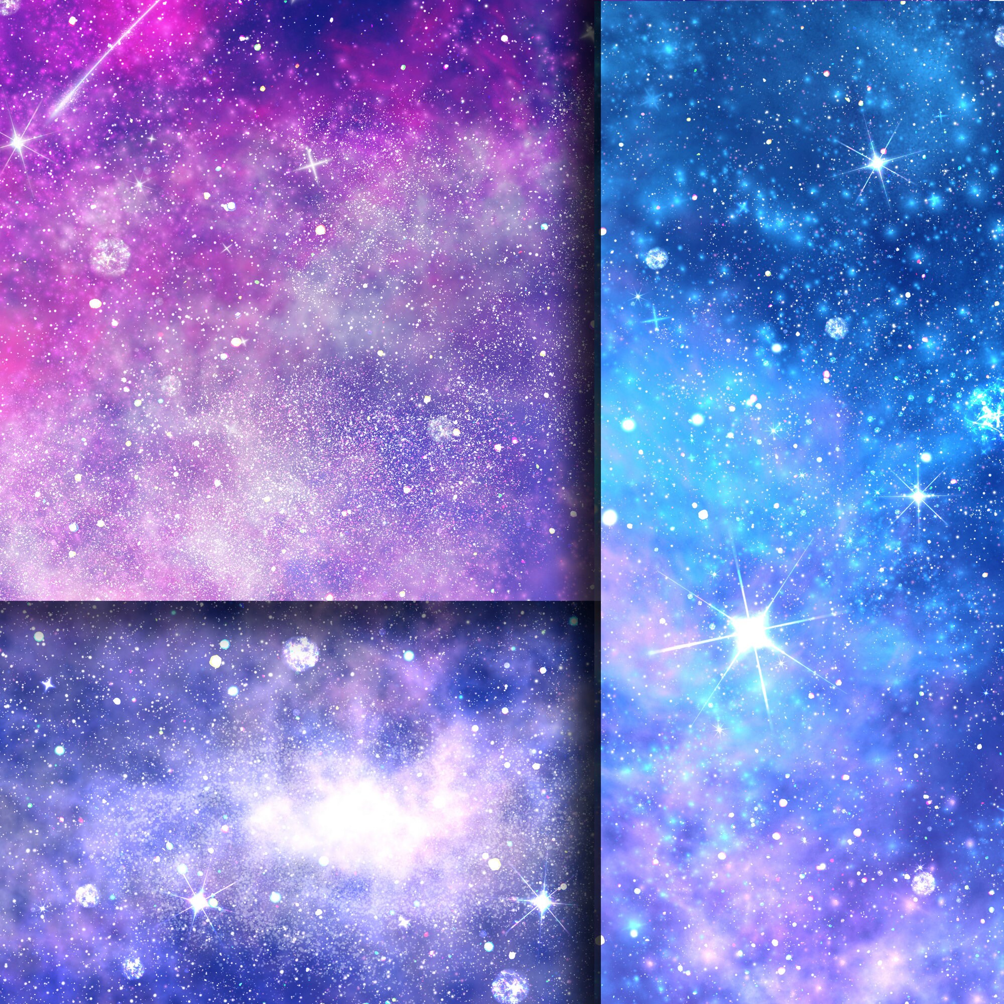 Buy Galaxy Stars Digital Paper Galaxy Textures Paper Printable ...