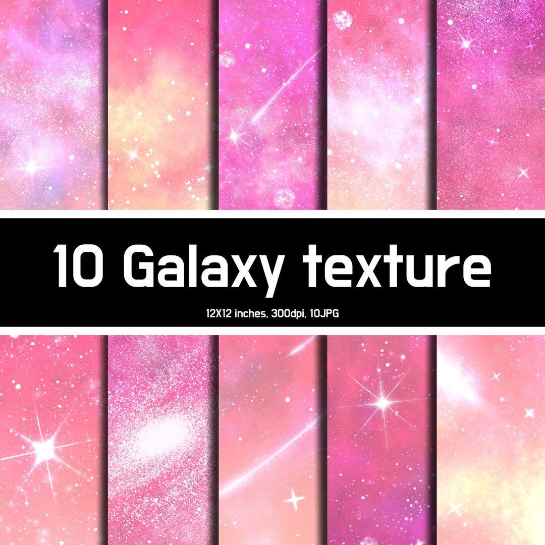 Pink Galaxy Stars Digital Paper | Galaxy Textures Paper | Printable ...