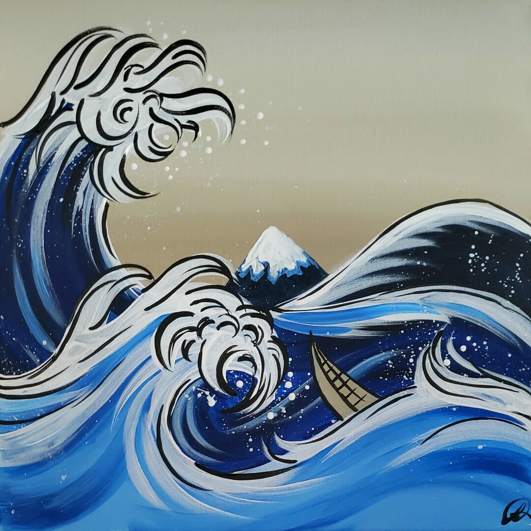 The Wave Painting Kit by the Brush Bar, Japanese Paint Kit, Art Kit ...