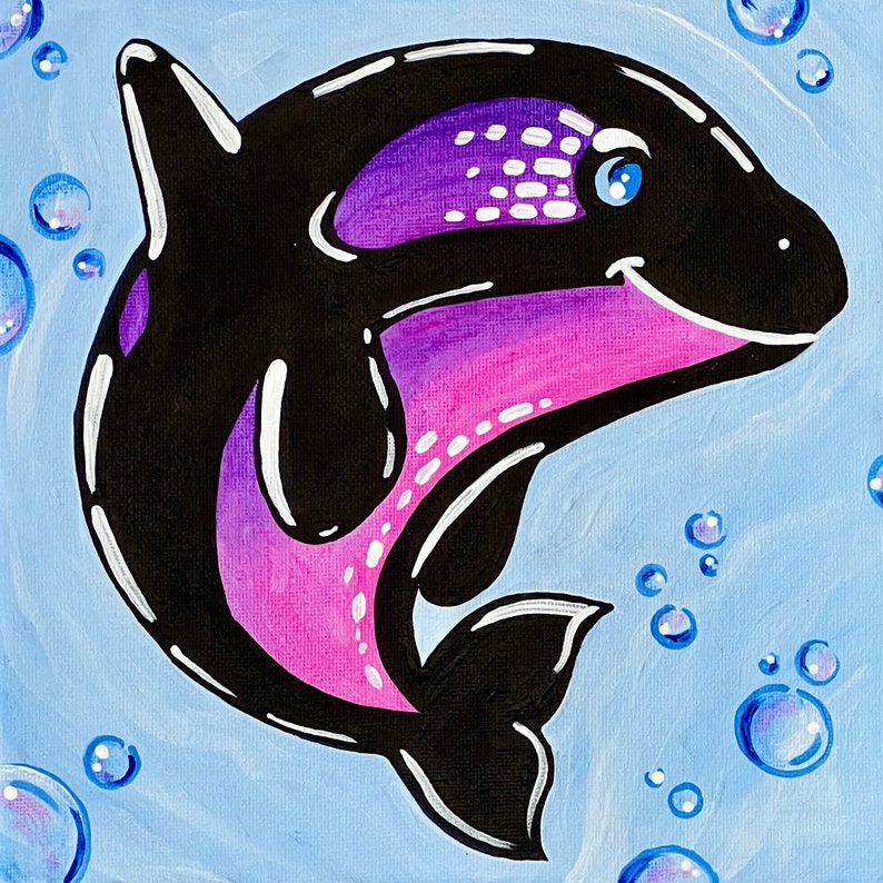 Oceanic Orca Art Box Mini Kit – DIY Painting Craft - Etsy