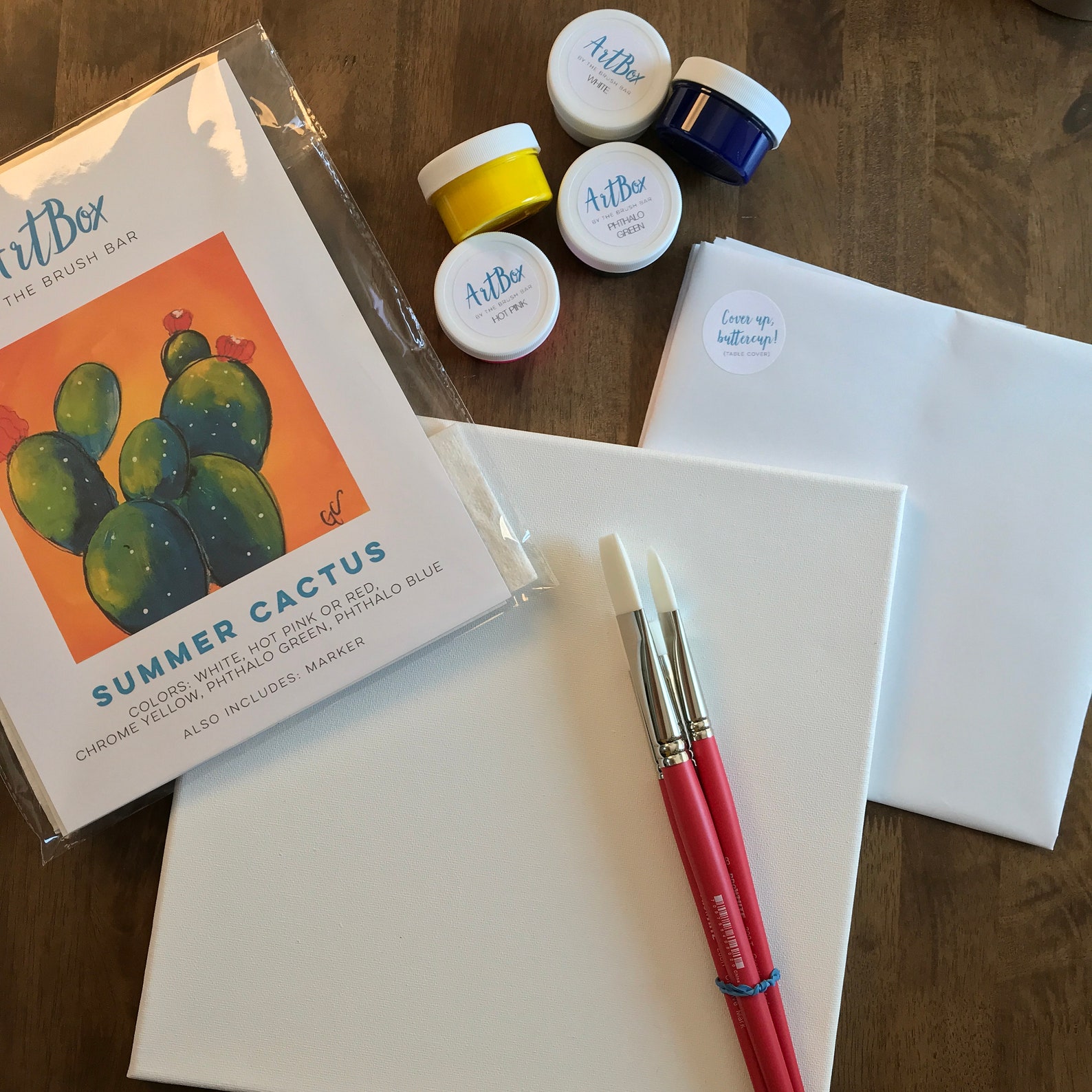 Mountain Sunset Painting Kit by the Brush Bar, Landscape Paint Kit, Art ...