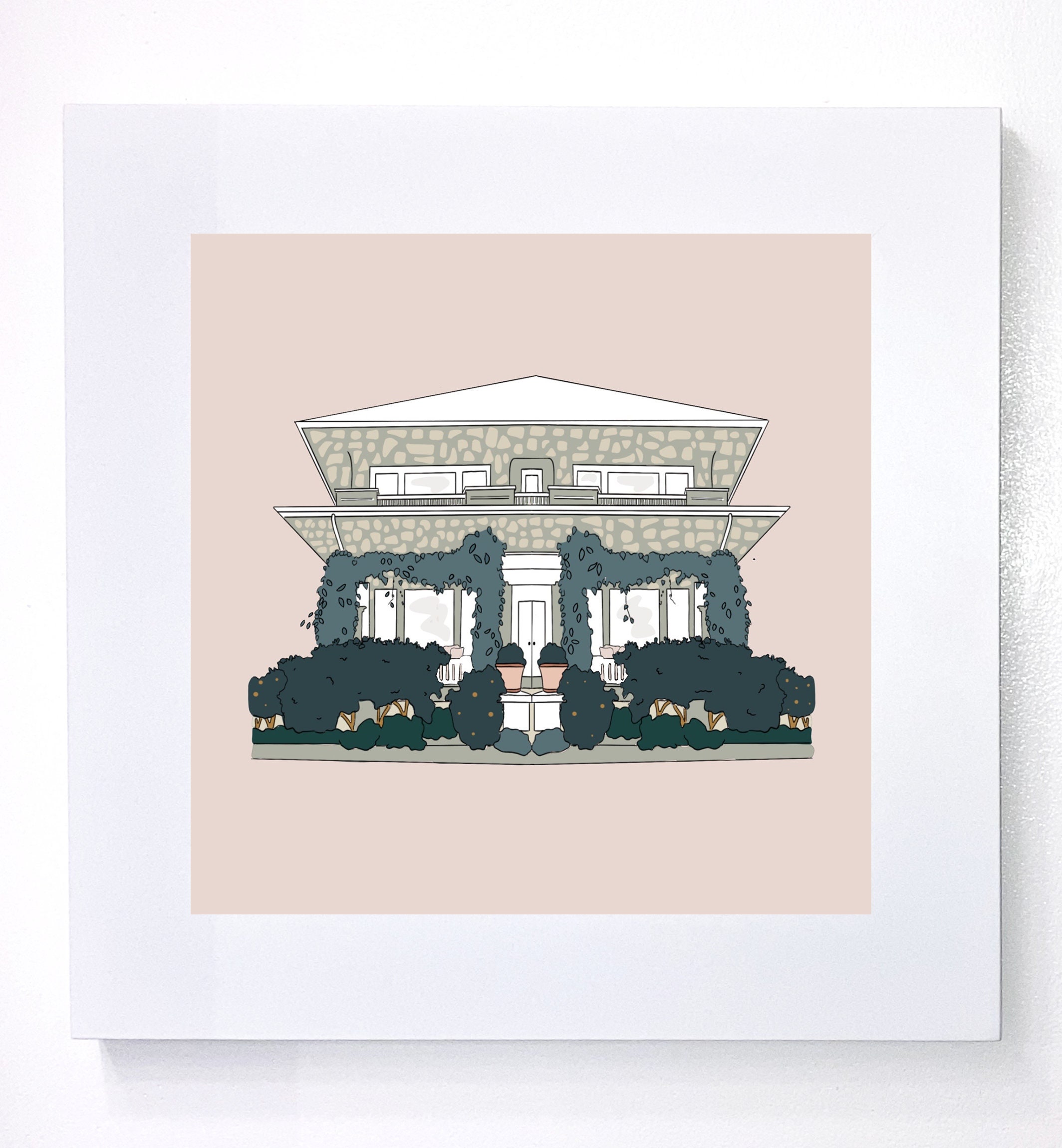 Personalized House Portrait / Custom House Illustration / Architecture ...