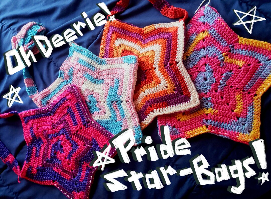 Crochet Pride Star-shaped Bags - Etsy