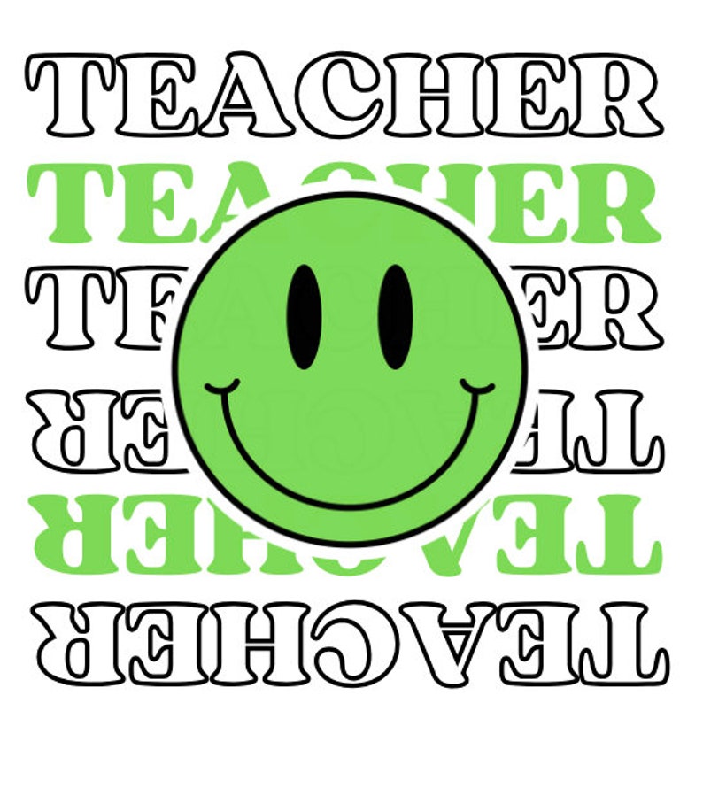 TEACHER TEACHER Smiley SVG - Etsy