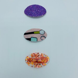 Hair Clips Oval Hair Clips Multi Color Option - Etsy
