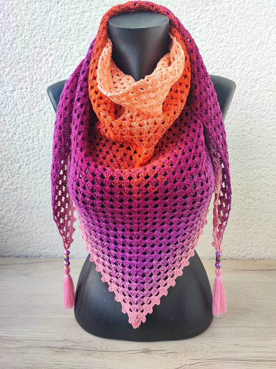 Triangular Cloth Crocheted Gradient - Etsy