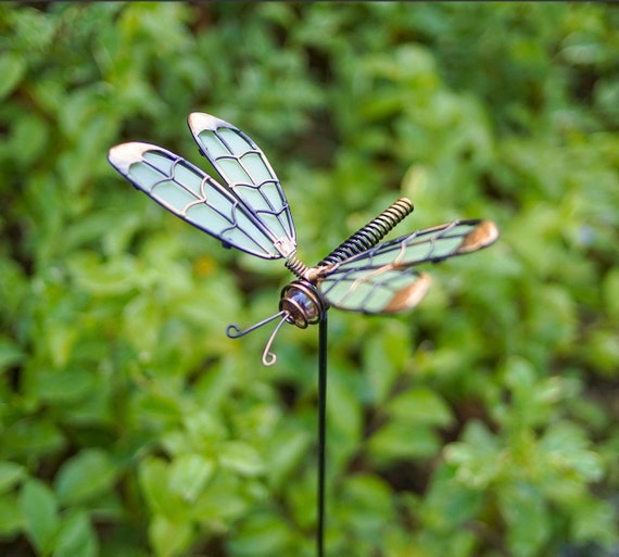 Glow in the Dark Glass Wing Butterfly or Dragonfly Garden | Etsy UK