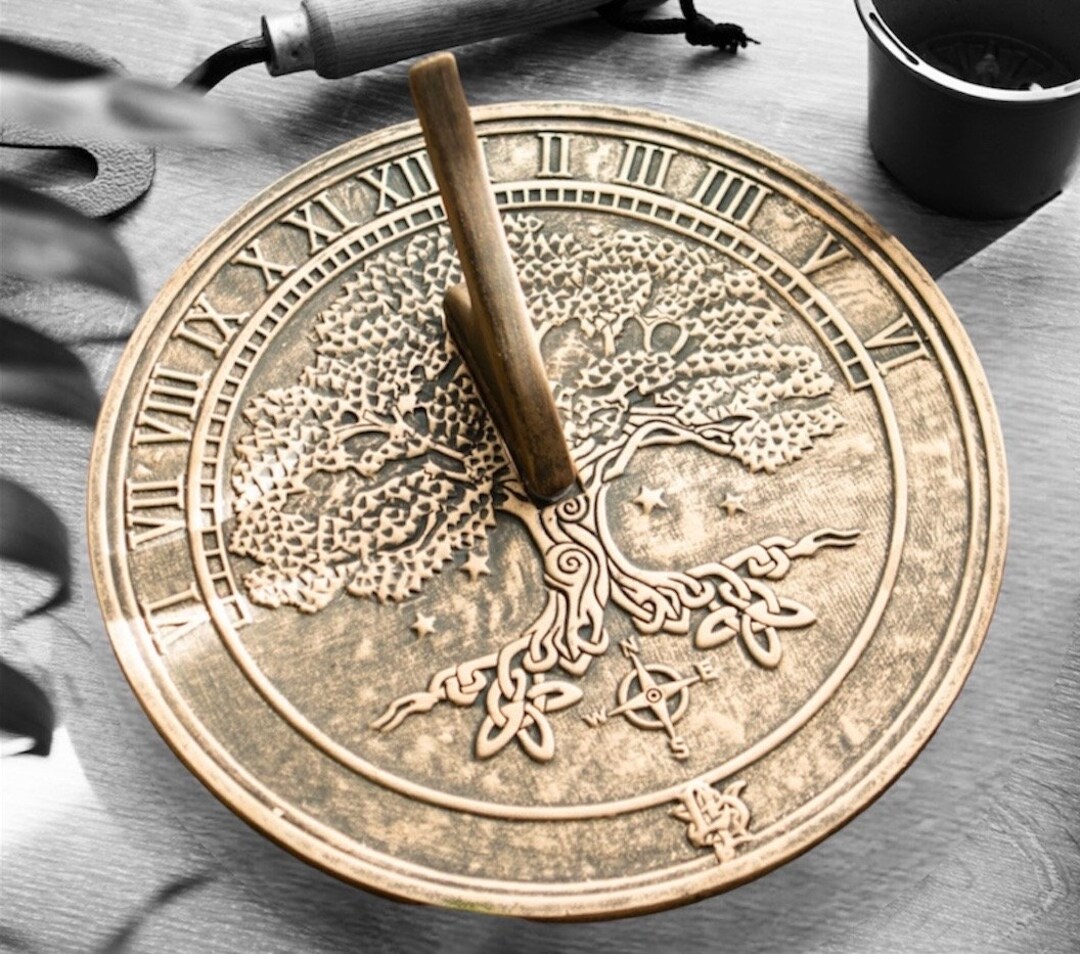 Sundial for Garden Tree of Life Bronze Terracotta Ornament Suncatcher ...