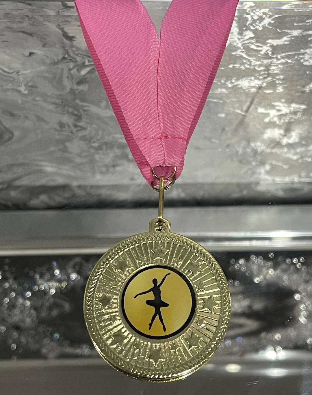 Gold Ballet Medal With Pink Ribbon: Dance Competition Prize - Etsy