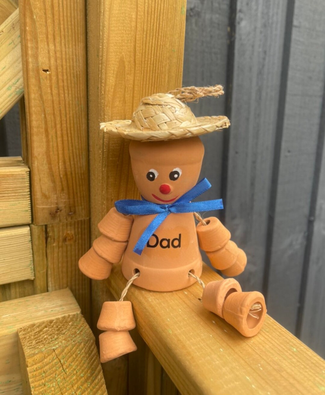 Personalised Terracotta Plant Pot Man Flower Pot Man Dads Garden Gift ...