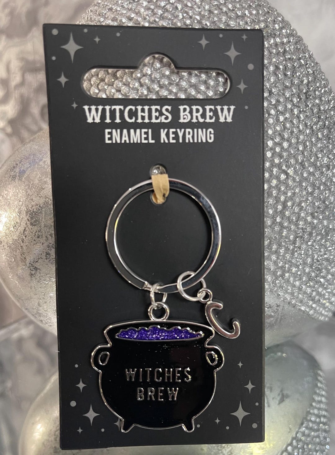 Personalised Witches Brew Black Cauldron Enamel Keyring Handbag Charm ...