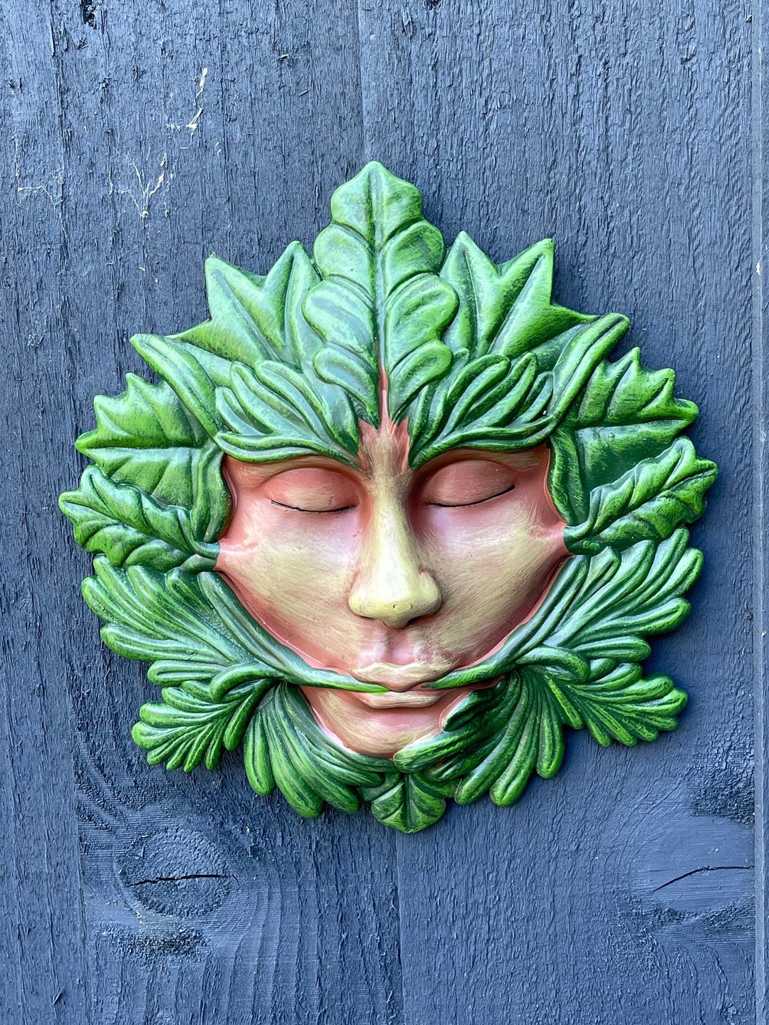 Green Lady Goddess Mother Earth Decorative Garden Wall Plaque Hanging ...
