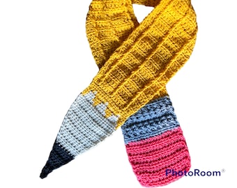 Crochet Pattern Pencil Scarf - Etsy