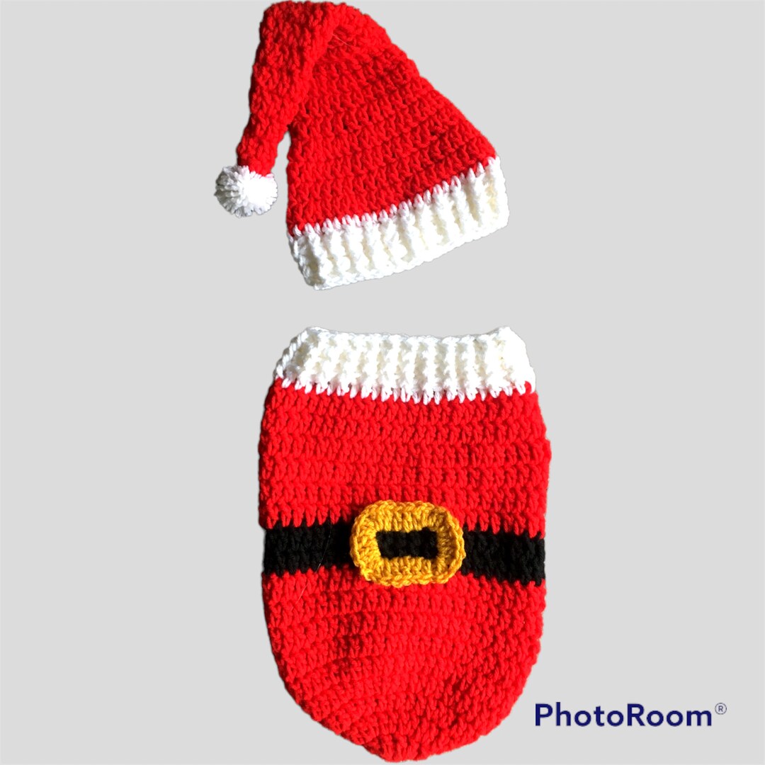 Santa Baby Cocoon and Stocking Cap Set - Etsy