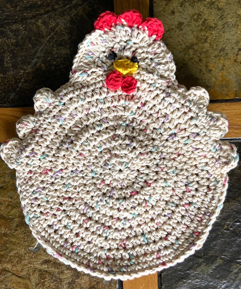 Double Thick Crochet Chicken Hot Pad Trivet - Etsy