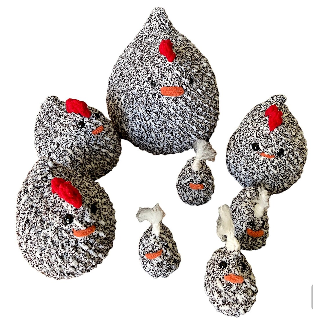 Emotional Support Black and White Chickens | Crazy Chicken Lady Plushie ...