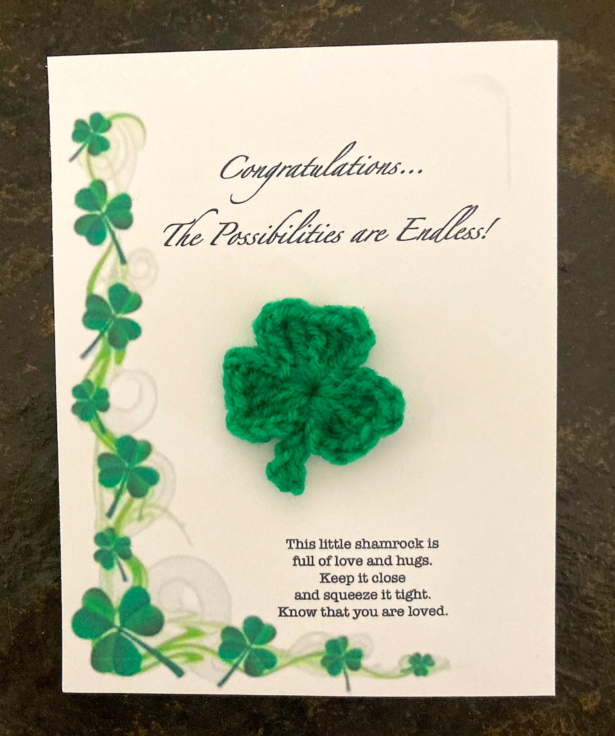 Shamrock Congratulations Cards set of 4 Cards & Envelopes - Etsy