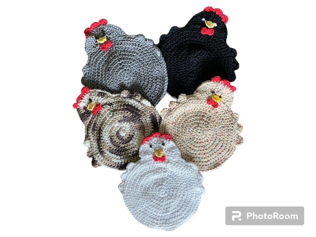 Double Thick Crochet Chicken Hot Pad Trivet - Etsy