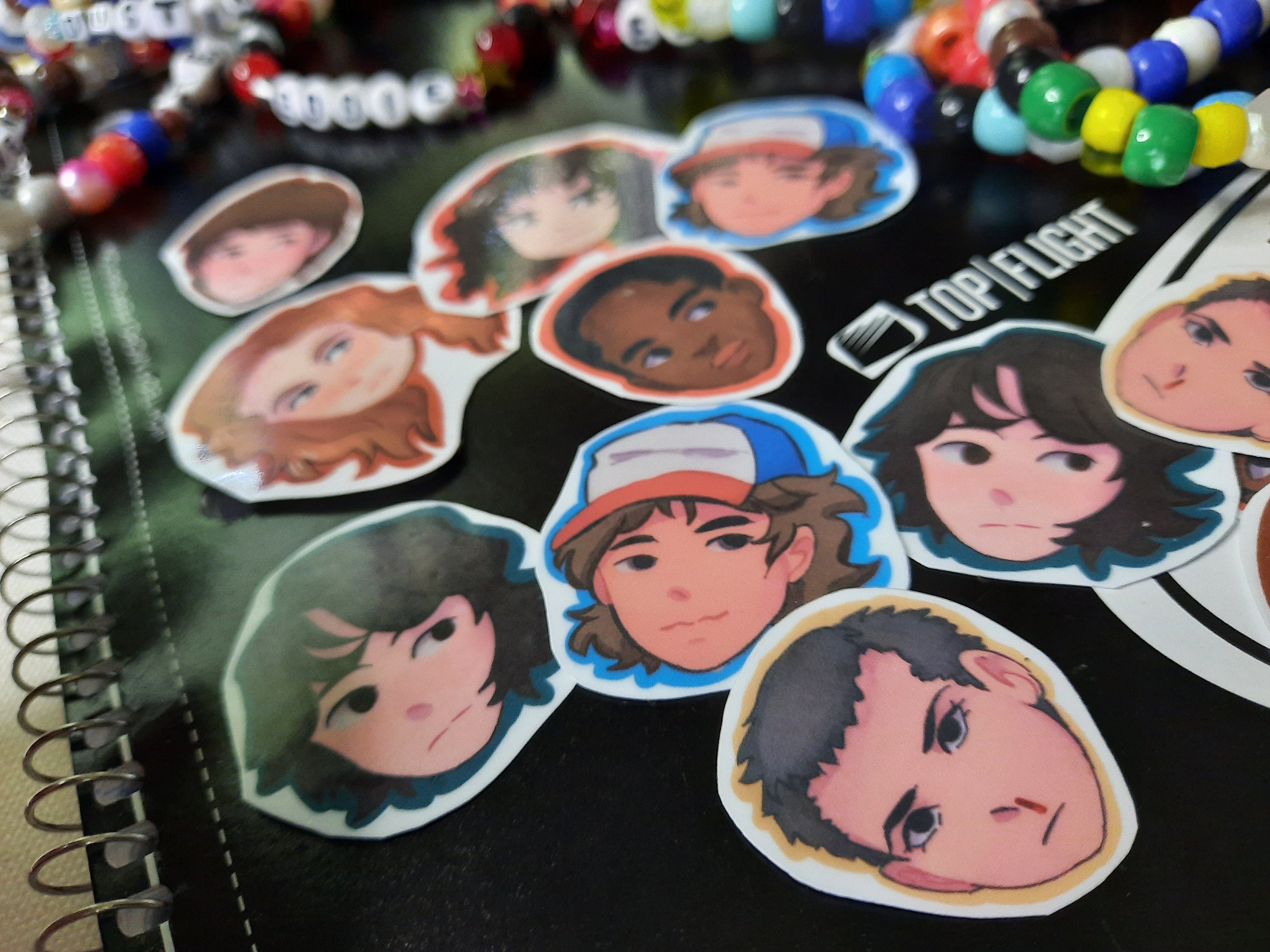 Stranger Things Character Gift Bag Sticker and Kandi - Etsy