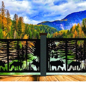 Decorative Rustic Railings, Metal Panel Insert, Staircase Railings ...