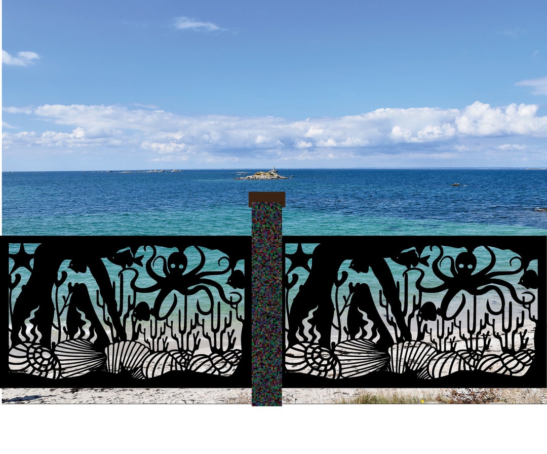 Decorative Coastal Railings, Marine Life , Sea World Decor, Balcony ...