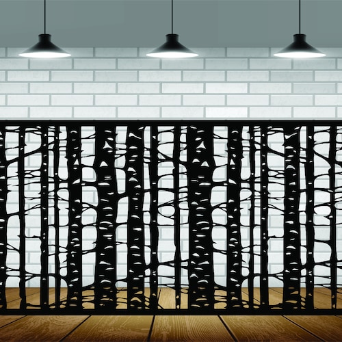 Birch Tree Railing Insert Metal Panel Decorative Metal - Etsy