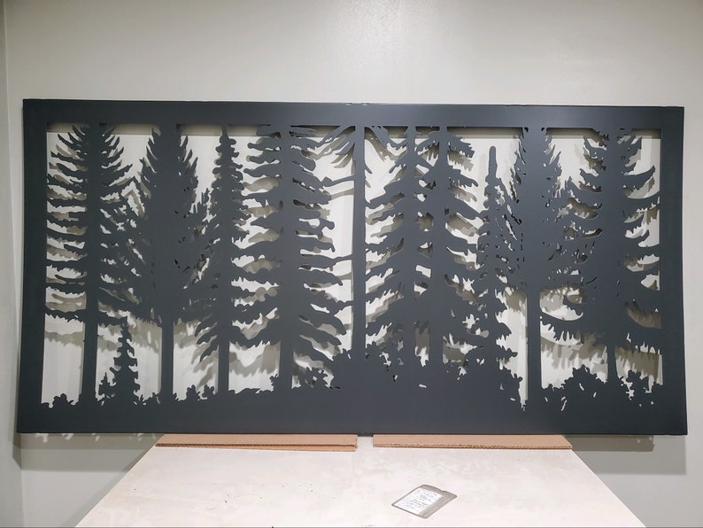 Decorative Rustic Railings, A Forest Scene, Metal Panel Insert, Railing ...