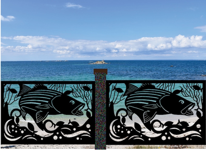 Decorative Coastal Railings Marine Life Metal Panel Insert - Etsy