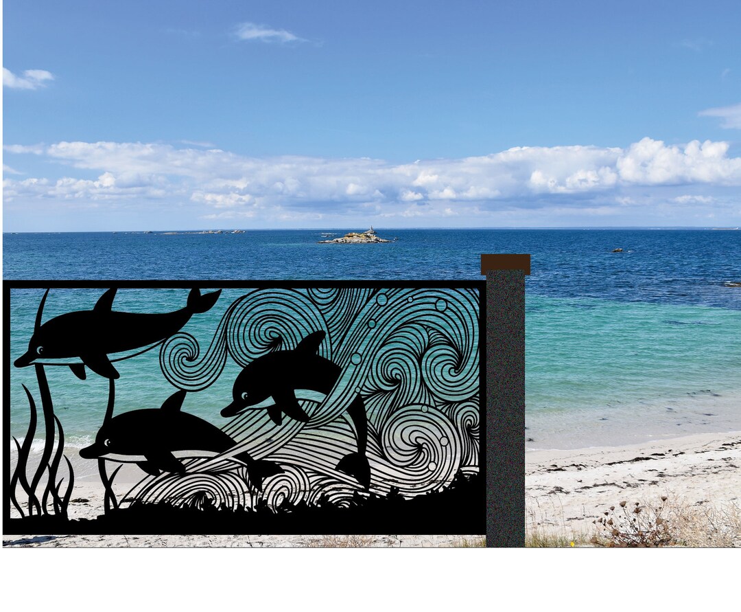 Decorative Coastal Panel, Marine Life, Metal Panel Insert, Sea World ...