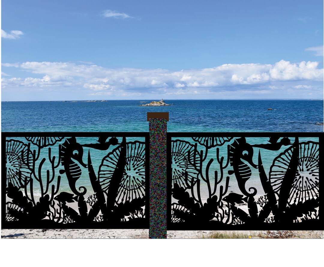 Decorative Coastal Railings, Marine Life, Metal Panel Insert, Sea World ...