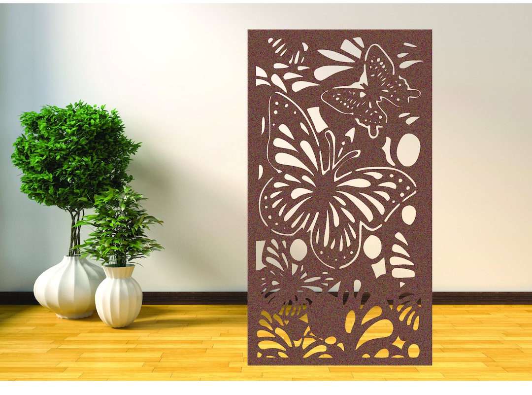 Metal Panel, Metal Privacy Screen, Rusty Patina, Decorative Panel, Wall ...