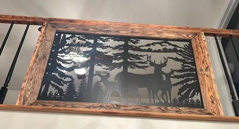 Decorative Rustic Railings, Metal Panel Insert, Staircase Railings ...