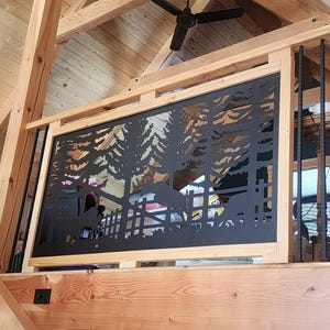 Decorative Rustic Railings and Metal Panel, Metal Insert, Staircase ...