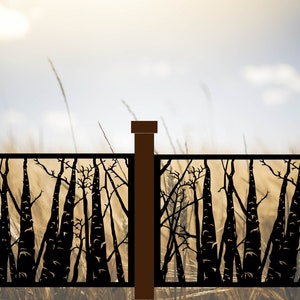 Aspen Branches Railing Insert, Metal Panel, Decorative Metal Panel ...
