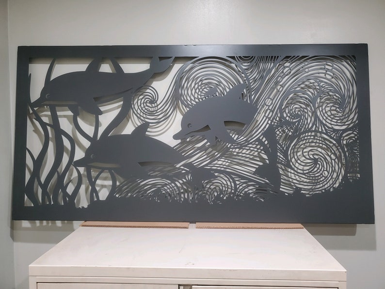 Decorative Coastal Panel, Marine Life, Metal Panel Insert, Sea World ...