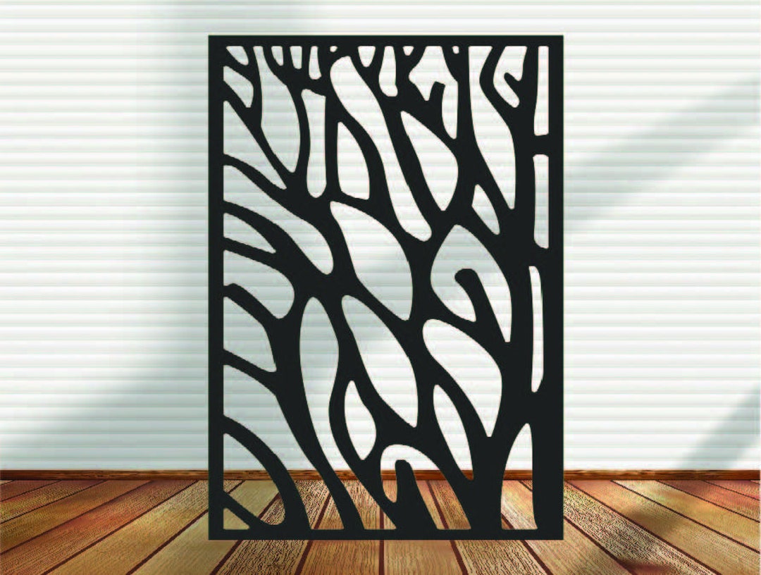 Metal Privacy Screen, Tree Branch Design, Indoor Outdoor Panel- Design ...