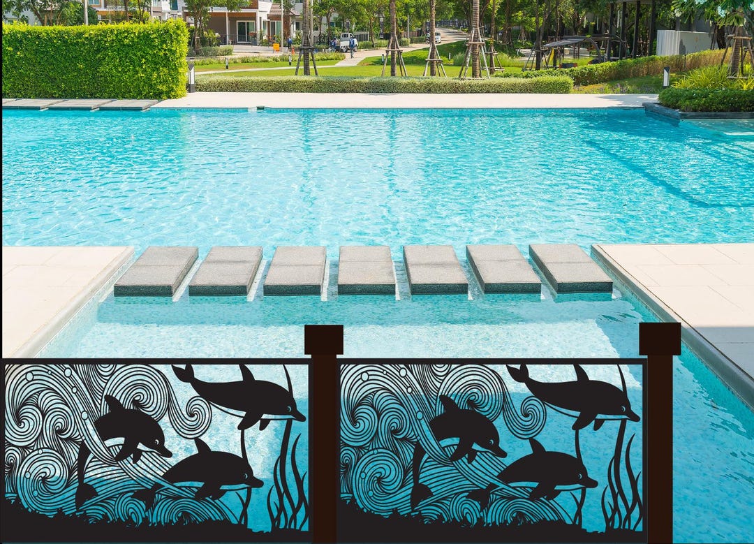 Decorative Coastal Panel, Marine Life, Metal Panel Insert, Sea World ...