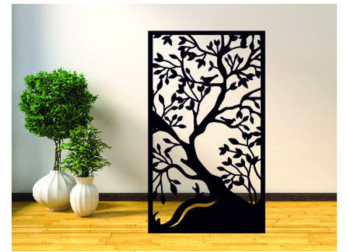 Metal Panel, Metal Privacy Screen, Fence, Decorative Tree Panel, Wall ...