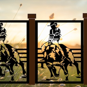 Decorative Rustic Fencing, Country Driveway Fence, Metal Panel Insert ...