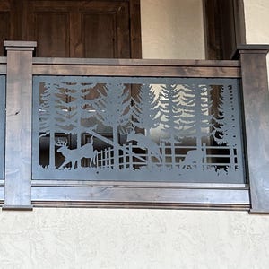 Decorative Rustic Railings and Metal Panel, Metal Insert, Staircase ...