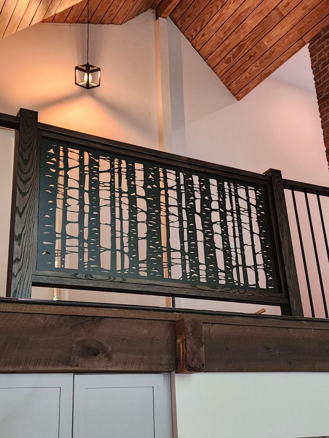 Birch Tree Railing Insert , Porch Panel, Decorative Metal Panel, Deck ...