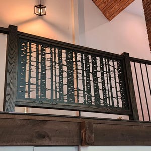 Birch Tree Railing Insert , Porch Panel, Decorative Metal Panel, Deck ...
