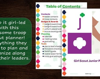 Cadette Badge Planner Girl Scout Leader Editable Printable PDF - Etsy