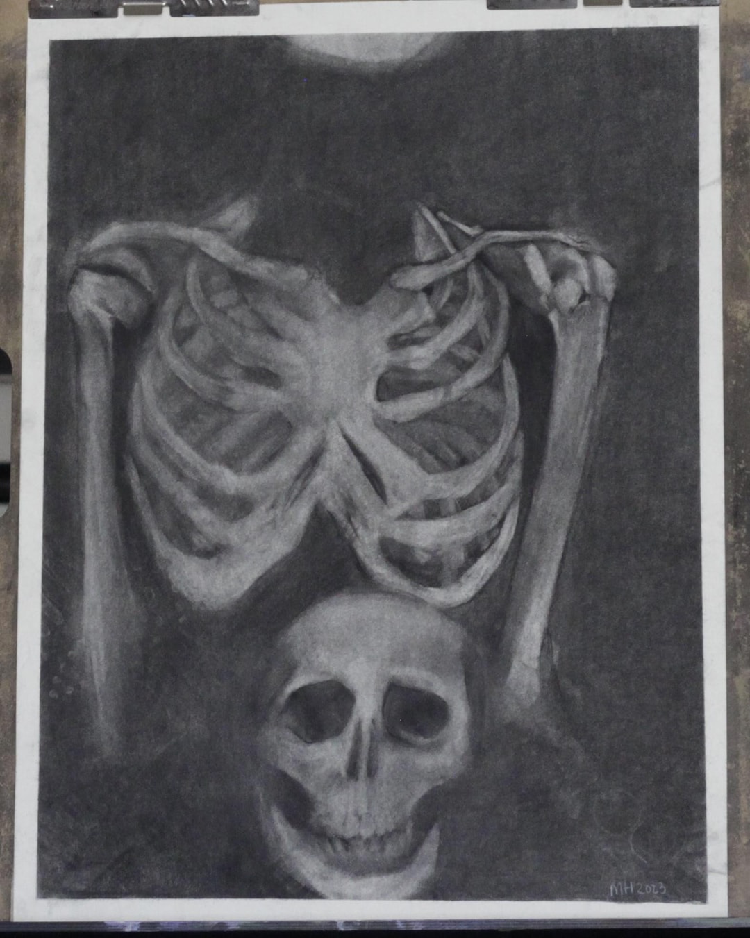 Skelevision - Original Charcoal Drawing - Etsy